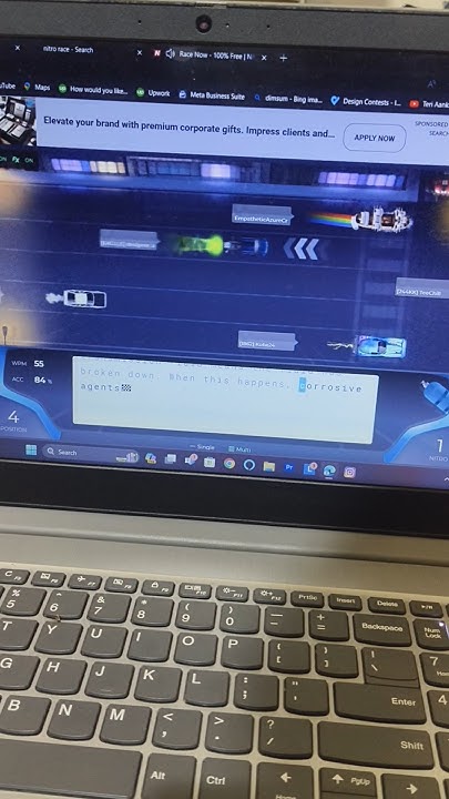 car racing by keyboard typing game for practice #typing #typinggame ...