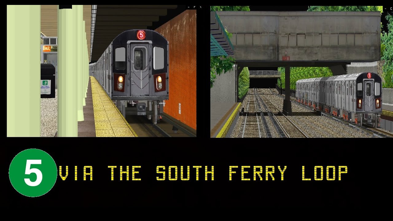 OpenBVE (5) Via The South Ferry Loop (Late Evening/Weekend) - YouTube