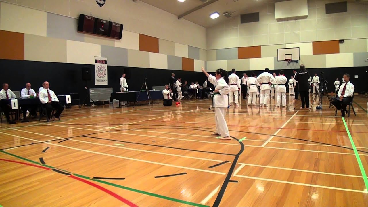 gkr chch 29 03 2014 rd1 ring1 10 11 female 8th 6th kata 03d saifa - YouTube