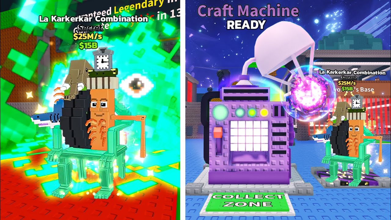 ROBLOX "CRAFT MACHINE" 20 New Brainrot + Rebirth 15 - Steal a Bainrot ...