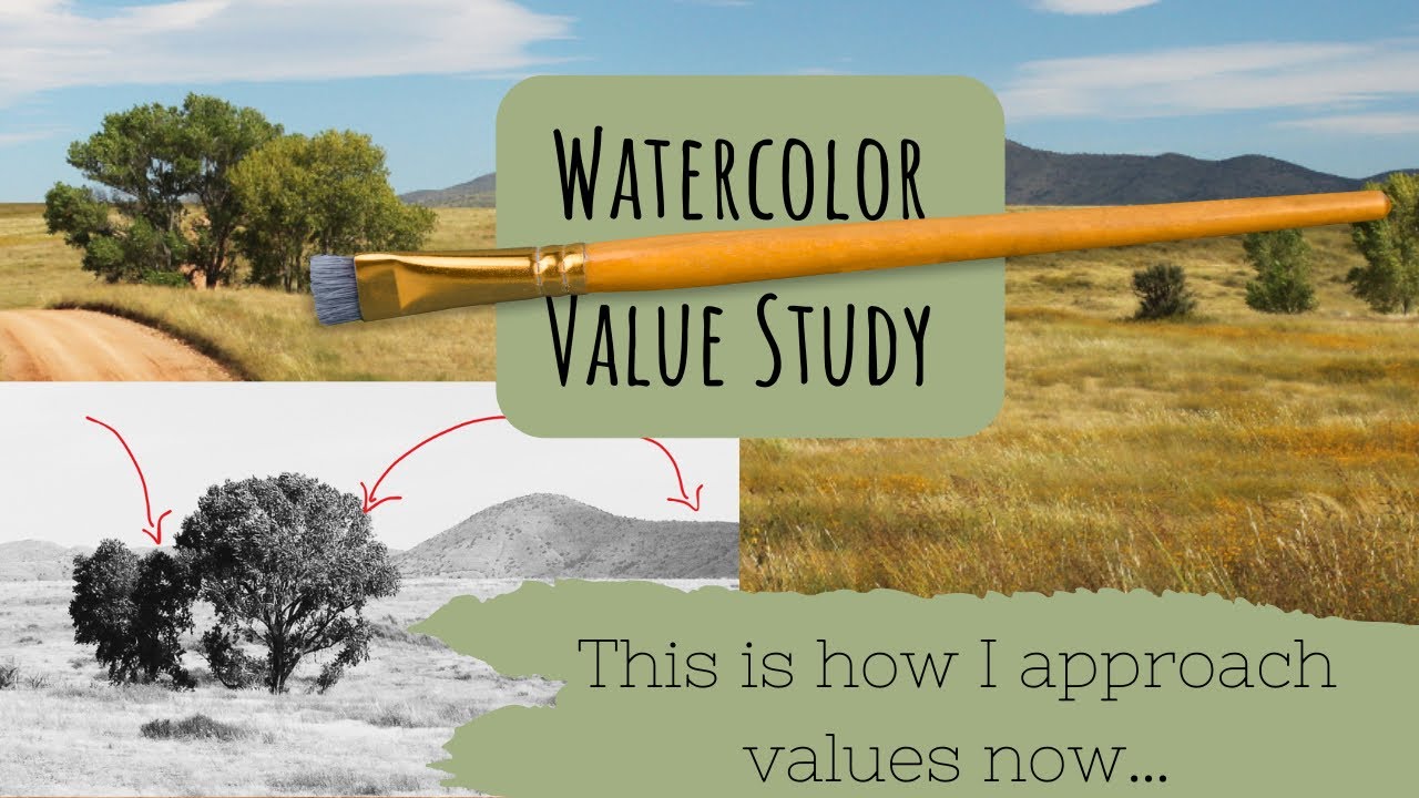 Using a different method for my watercolor value study. You won’t ...