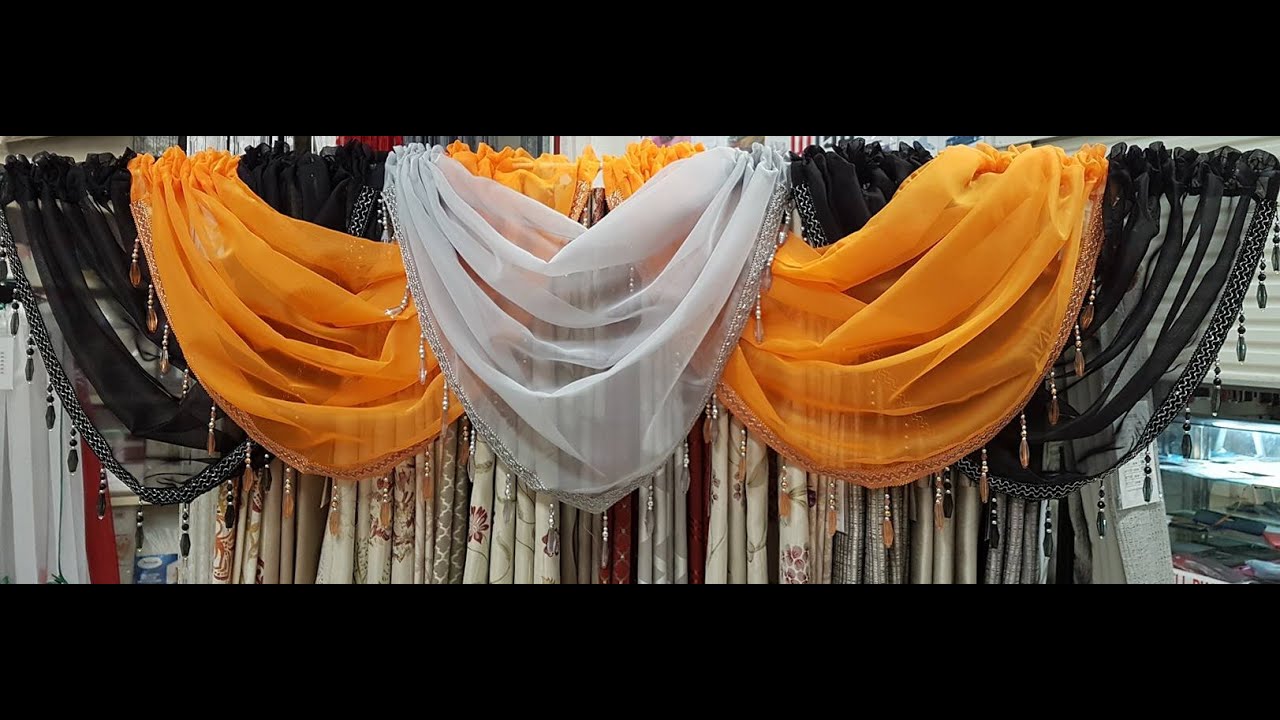 How to put up 5 voile swags. Just another window display. - YouTube