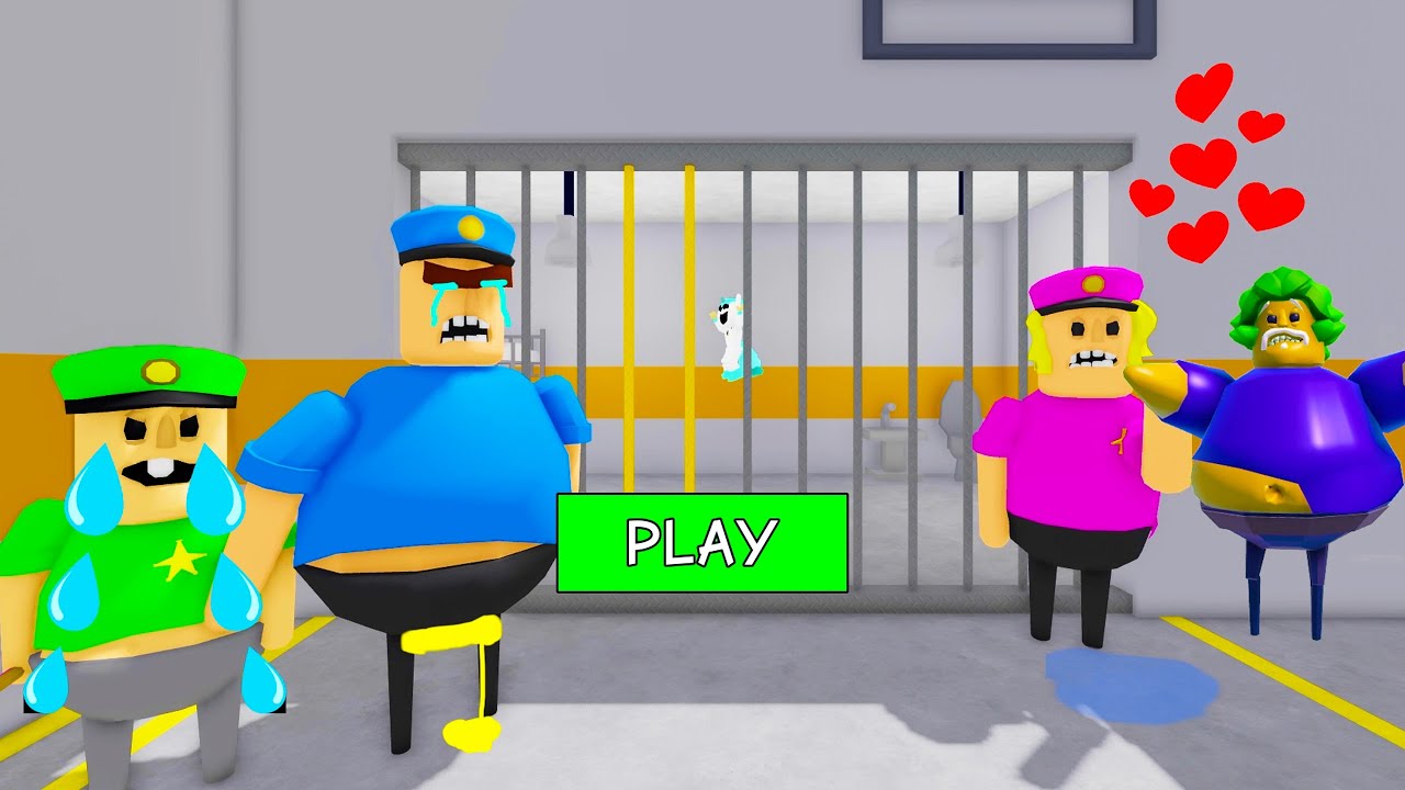 Police Family Escape UMPA LUMPA BARRY SCARY OBBY Full Walkthrough # ...