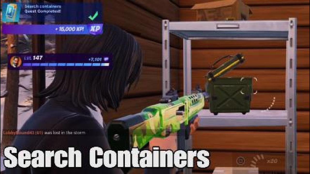 Search Containers - Fortnite Week 7 Weekly Quest - YouTube