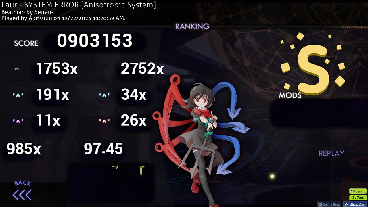 osu!mania | SYSTEM ERROR (6.83⭐) | 97.45% Acc - YouTube