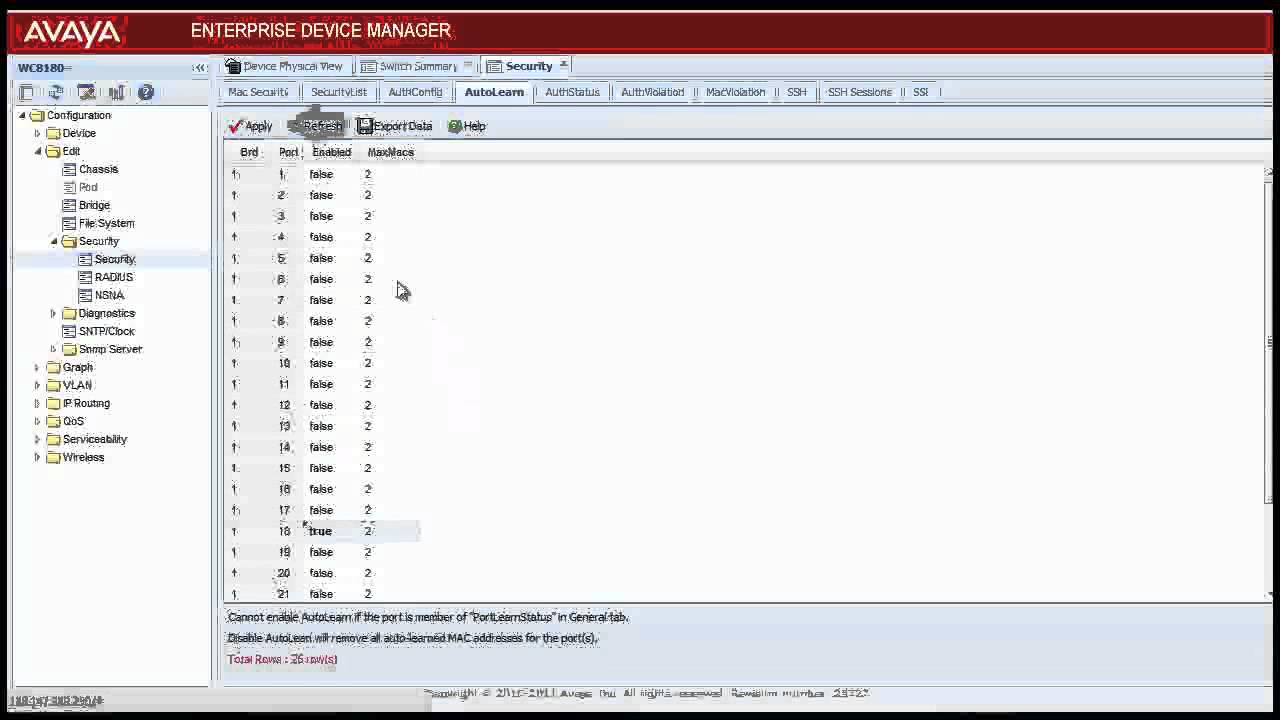 How to Configure MAC Address Autolearn in Avaya WLAN 8100 Wireless ...