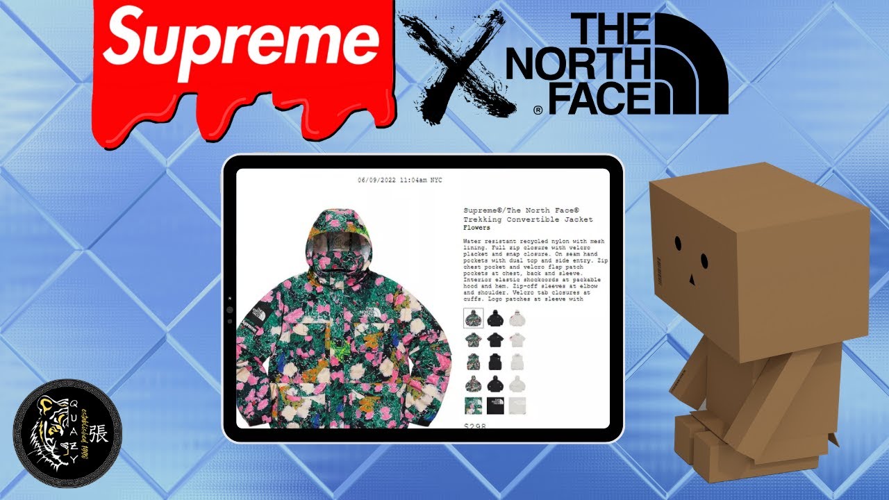 Supreme x The North Face Trekking Convertible Jacket Flowers Unboxing ...