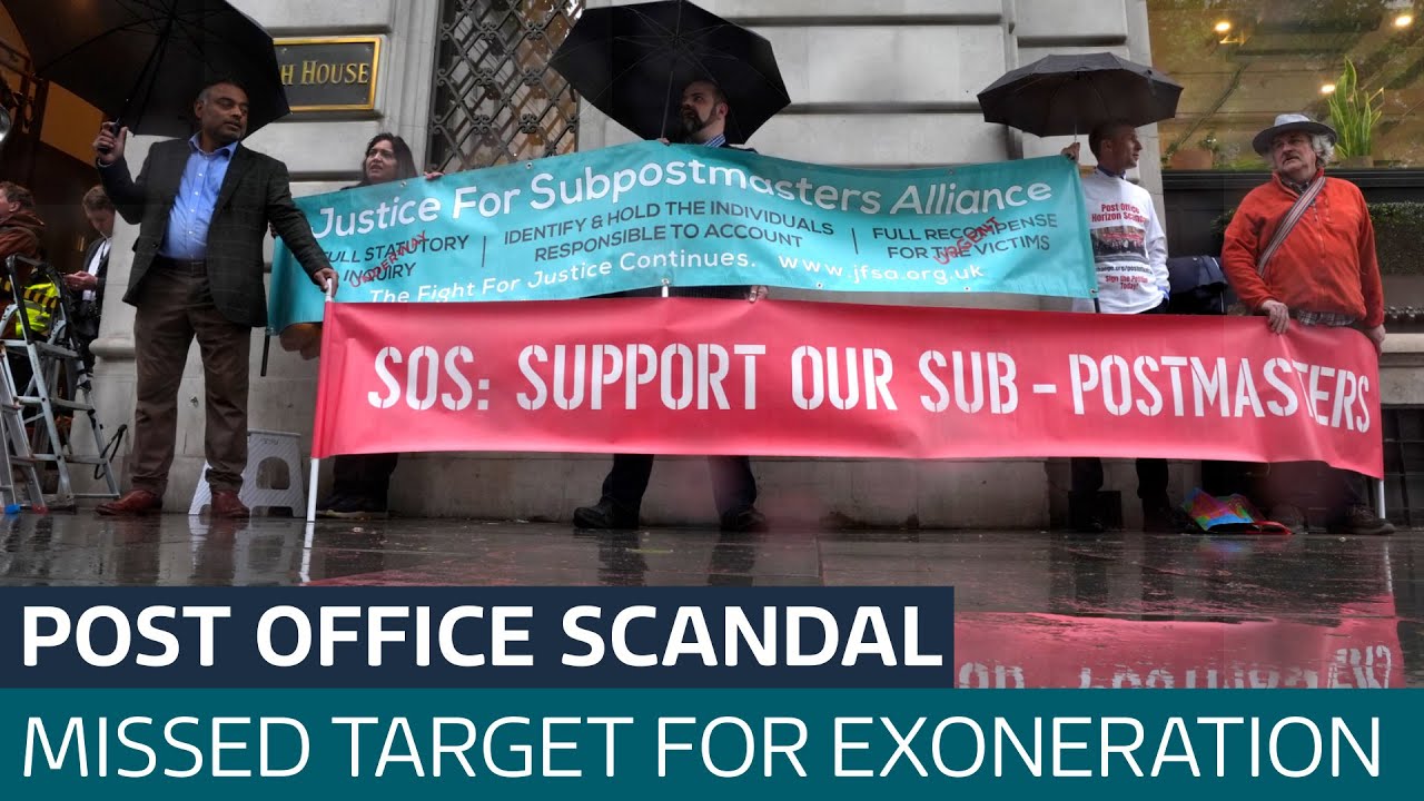 Only a fifth of convicted sub-postmasters have so far been exonerated | ITV News - YouTube