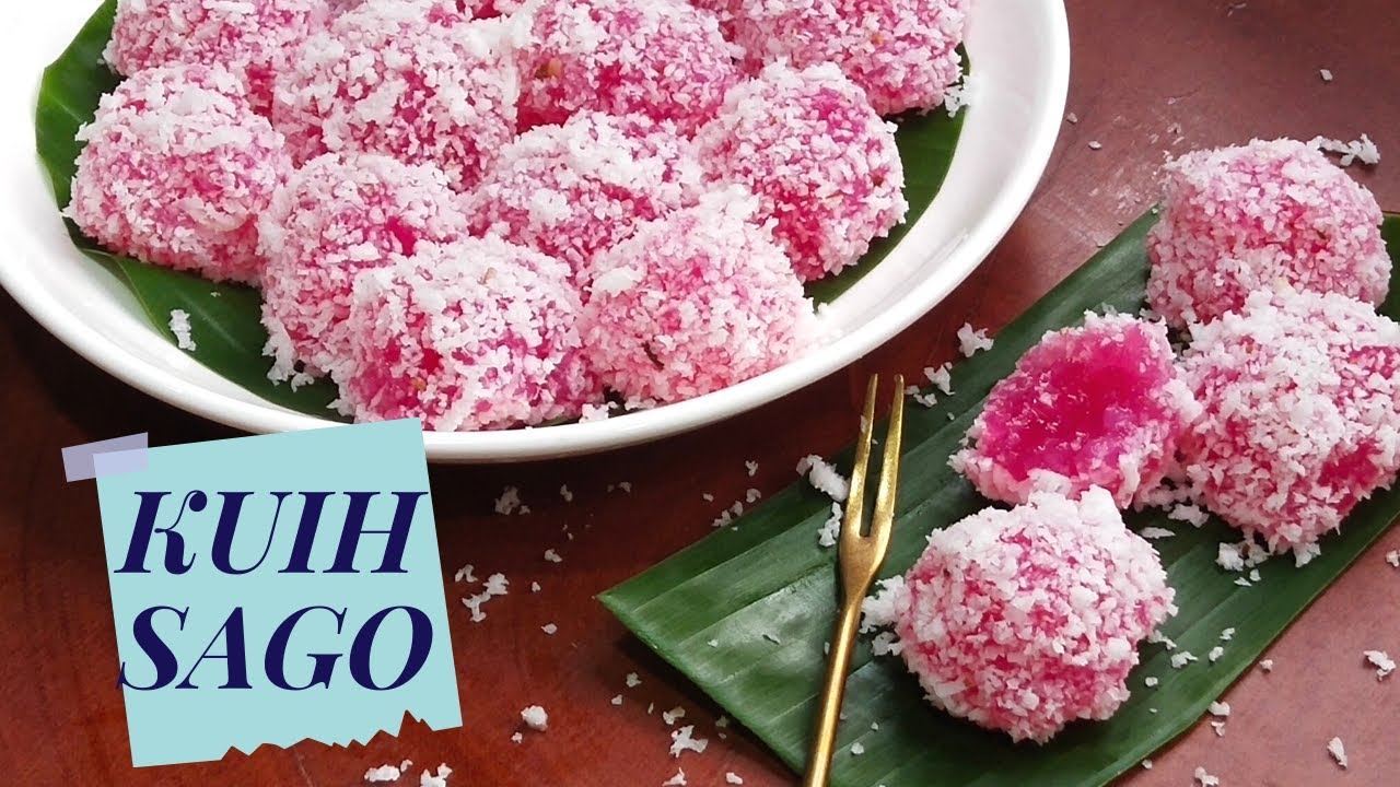 Kuih Sago Merah | Malaysian Sago Cake | Rose flavoured Sago - YouTube