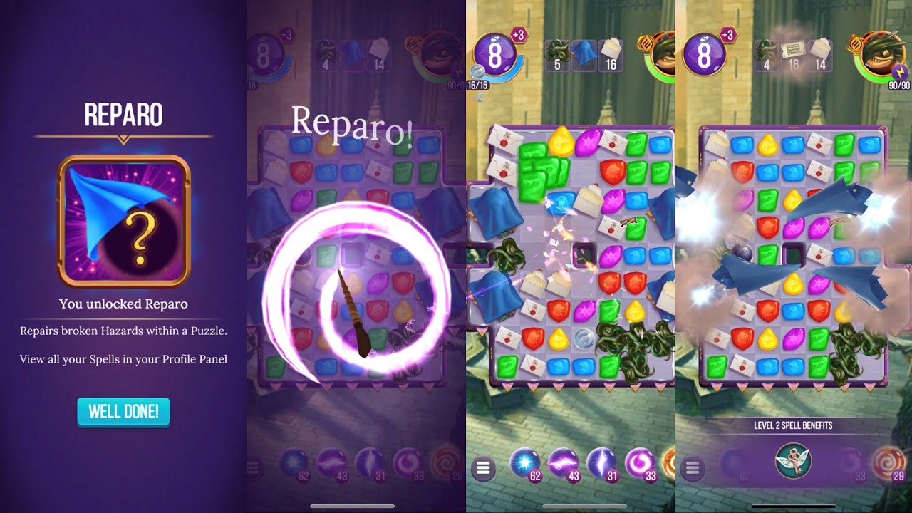REPARO - คาถาซ่อมแซม || Harry Potter: Puzzles & Spells - YouTube
