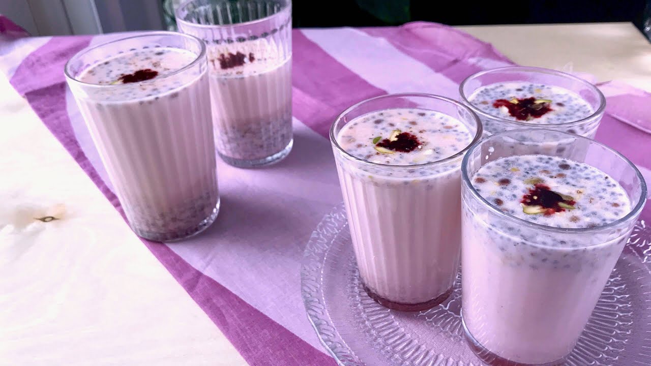 Street Style Rose Almond Milk | Badam Milkshake | गुलाब बादाम का दूध ...