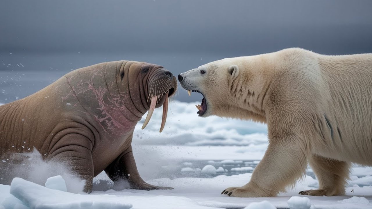 Walrus vs Polar Bear ─ The Ultimate Arctic Showdown - YouTube