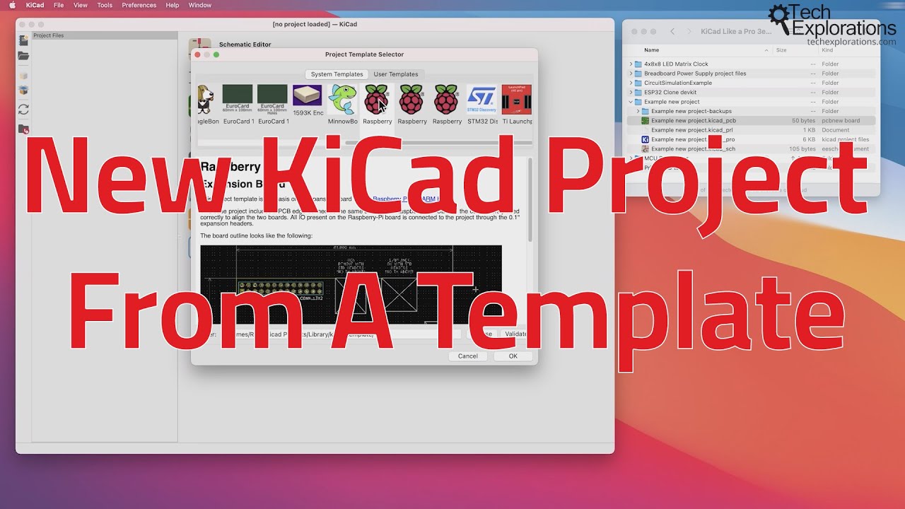 Create A New KiCad Project From A Template - YouTube