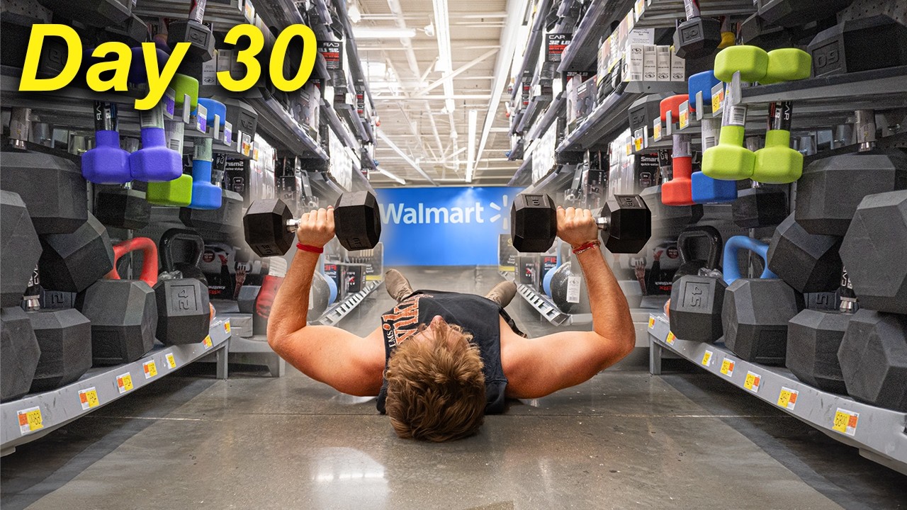 I Exercised for 30 Days in Walmart - YouTube