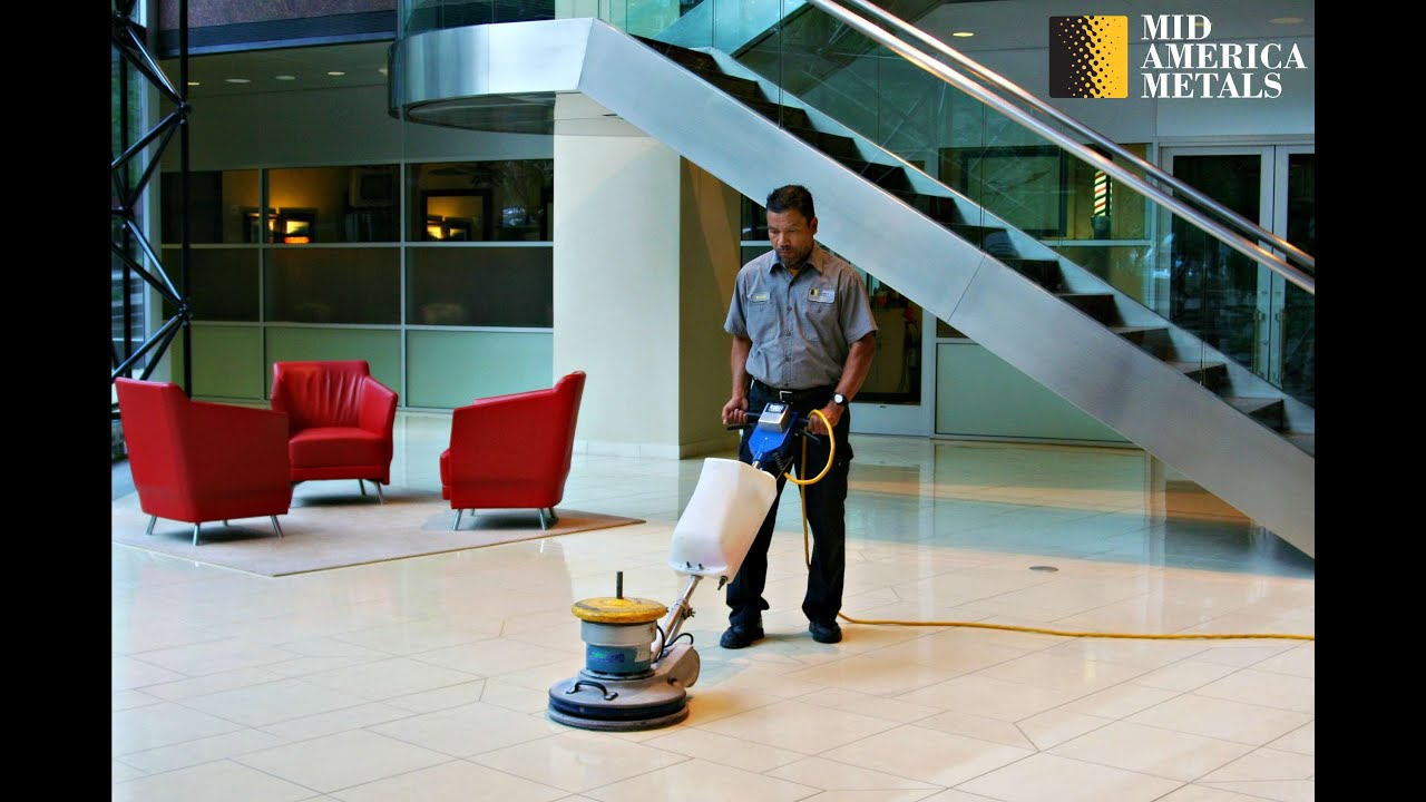 Stone Refinishing at Mid America Metals - YouTube