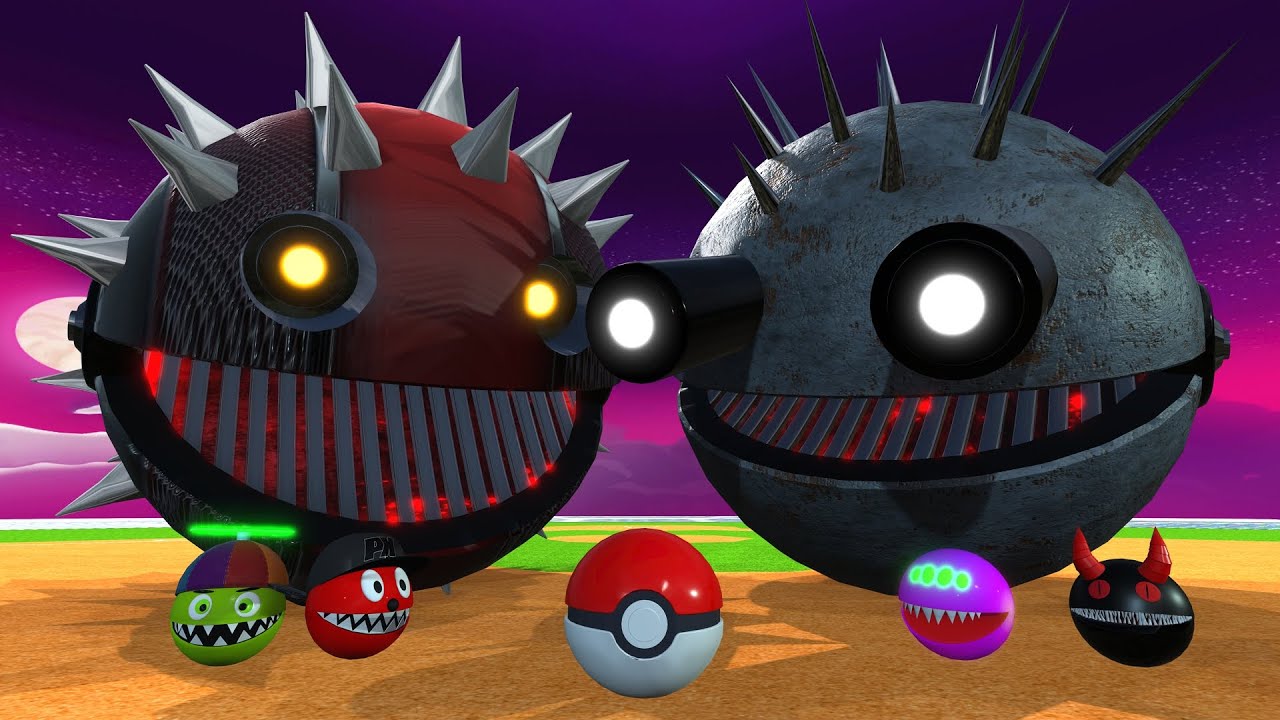 PACMAN VS ROBOT PACMAN WITH POKEMON BATTLE in the ring - YouTube