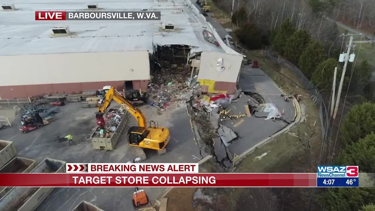 Demolition underway at Barboursville Target - YouTube