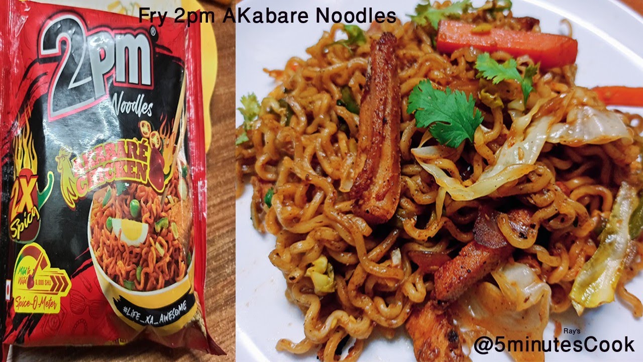 2pm akabare/noodles fry/without chilly paste - YouTube