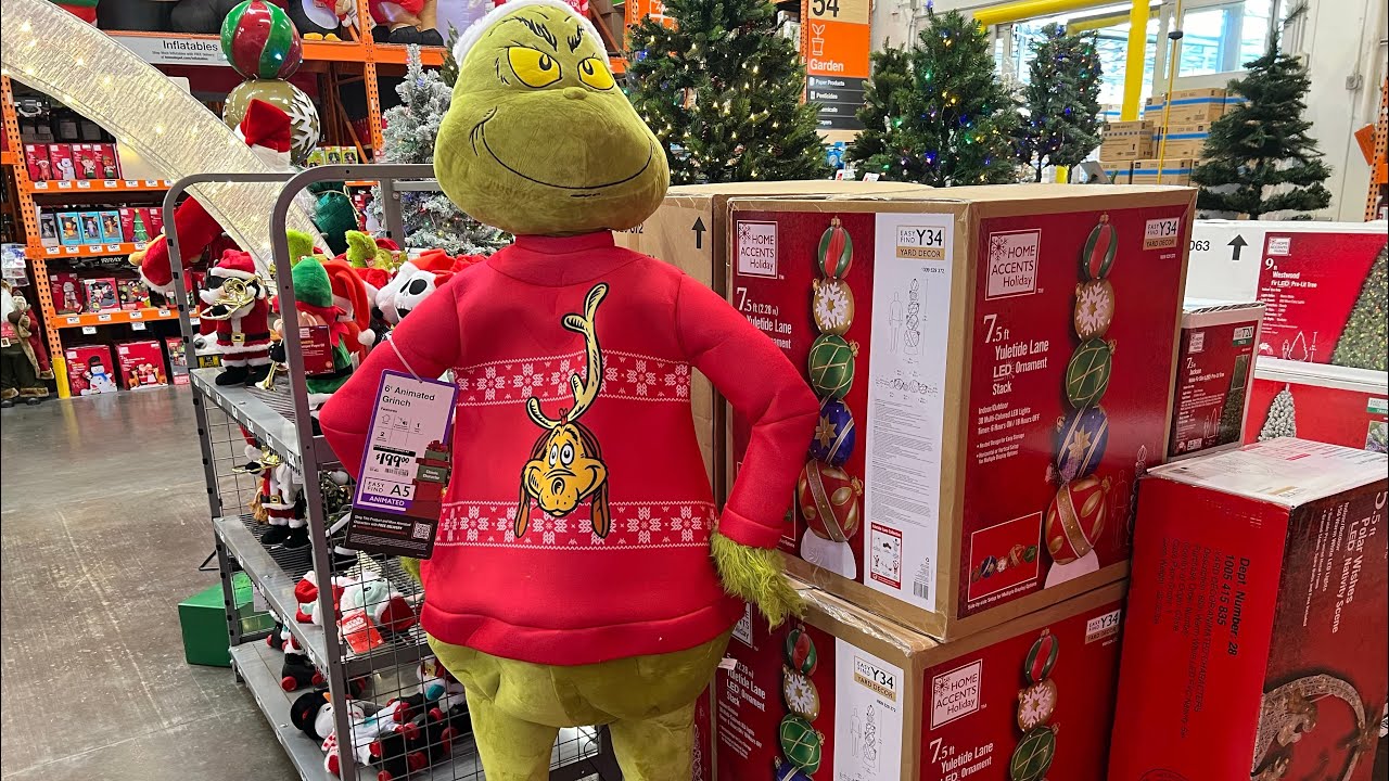 Dancing and singing Grinch with his friends Santa and Toy soldiers # ...