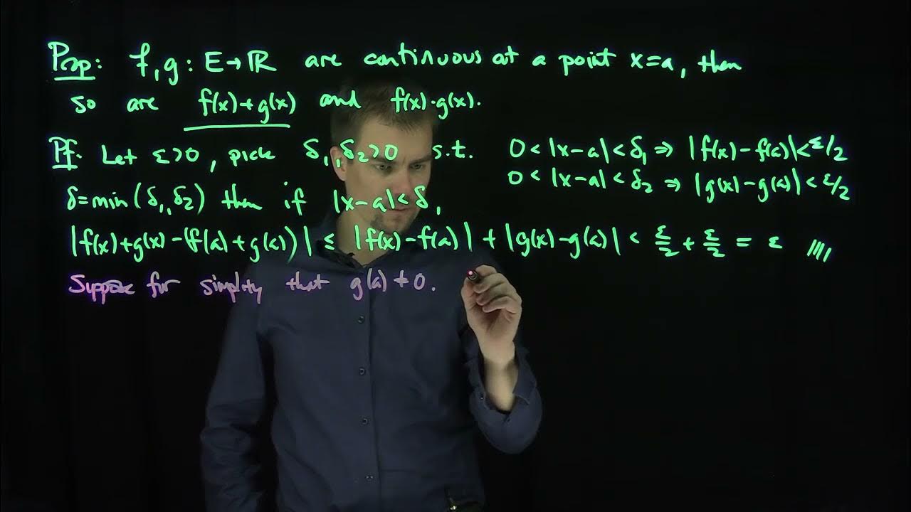Sum and Products of Continuous Functions - YouTube