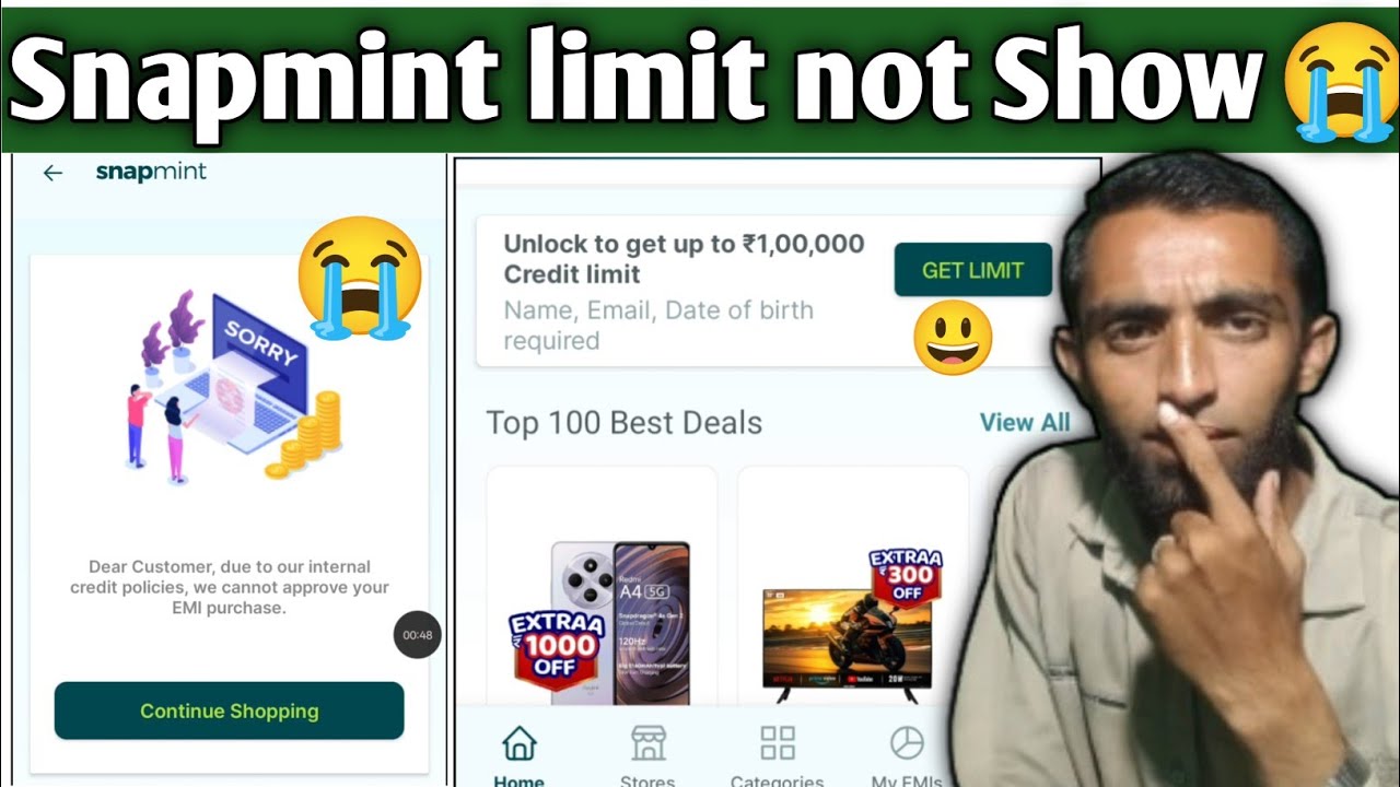 snapmint limit not showing | snapmint limit how to use - YouTube