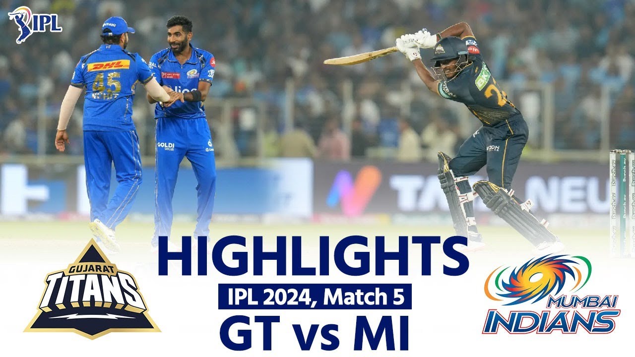 Gujarat Titans vs Mumbai Indians Today Full Match Highlights: GT vs MI ...