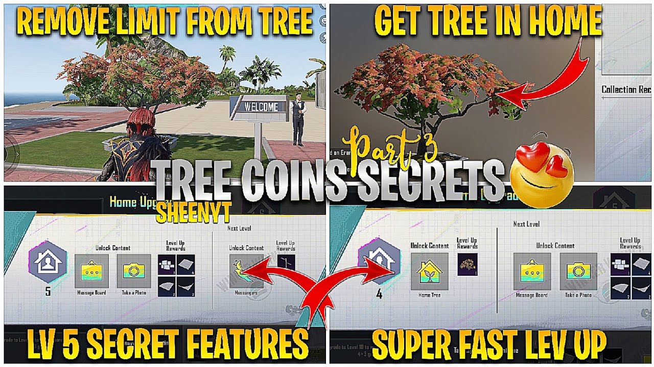 How to get tree in pubg Home • remove coin limit • secret feature ...
