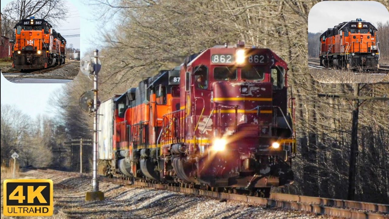 Bessemer & Lake Erie Girard Locals! B&LE SD38 Duo, Duluth Missabe & Iron Range SD38 Leader ...