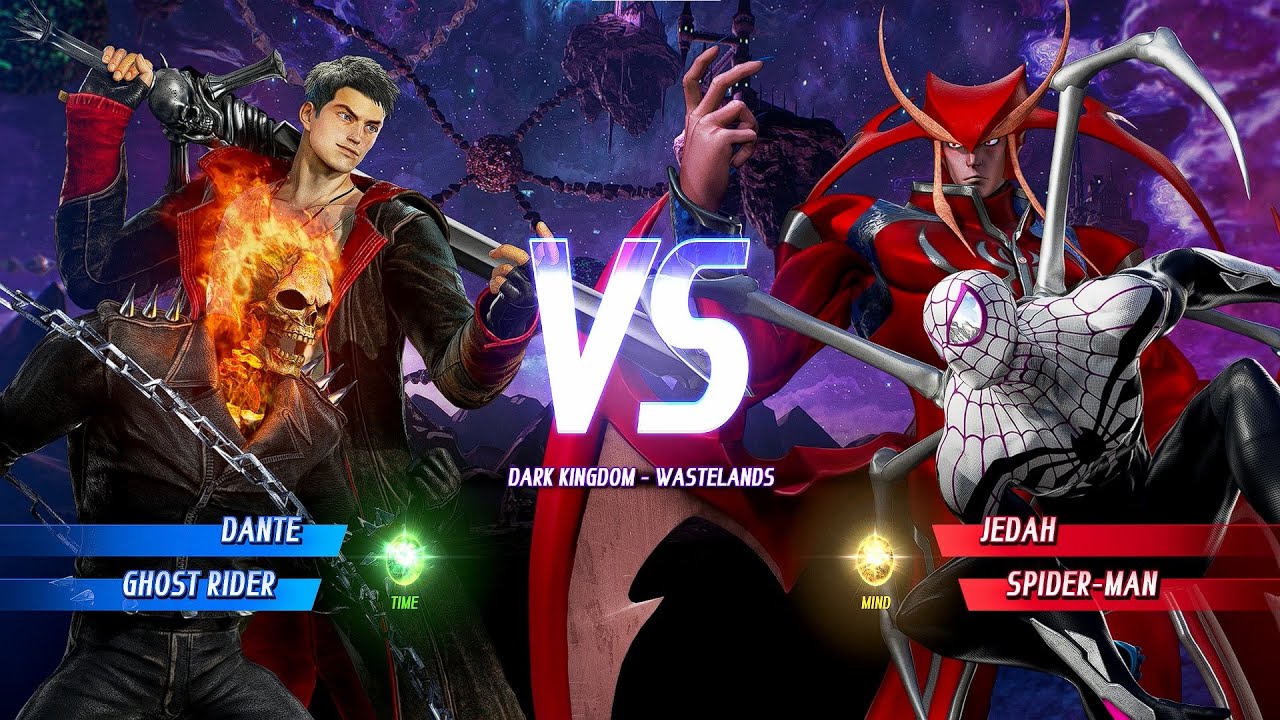 DANTE & GHOST RIDER VS JEDAH & SPIDER-MAN | Marvel Vs. Capcom Infinite ...