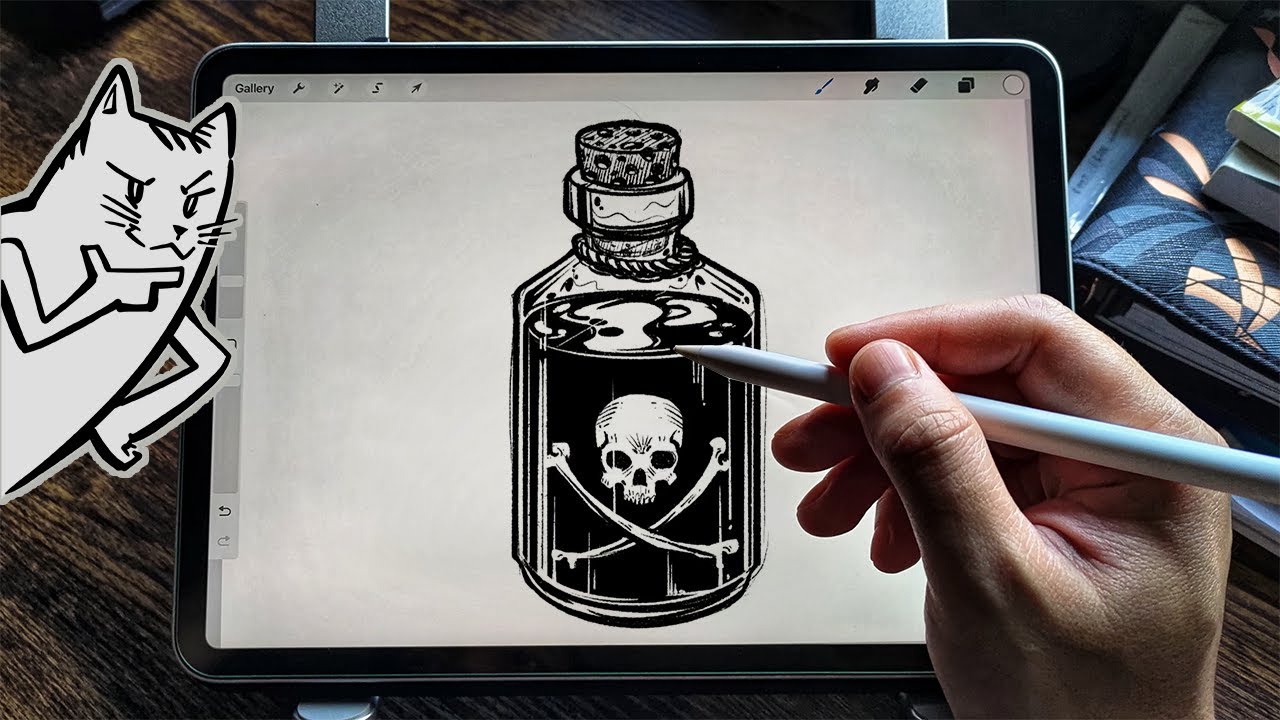 How to draw poison bottle ☠️ - YouTube