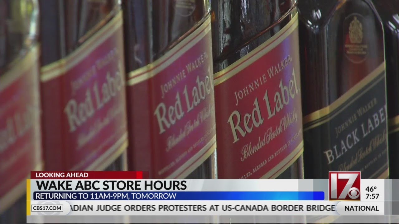 Wake County ABC stores return to normal hours Monday - YouTube