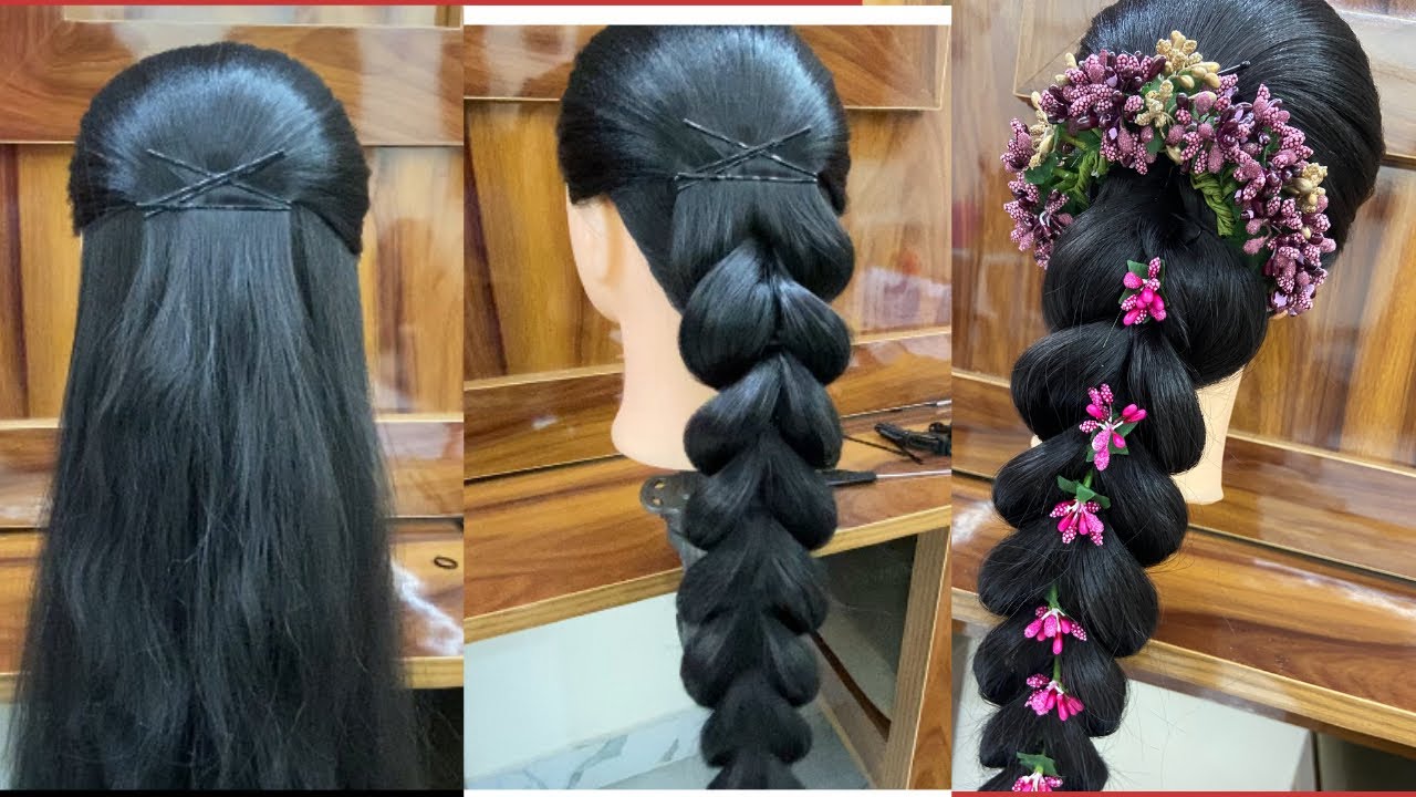 Most Trendy Reception Hairstyle | step by step tutorial | wedding ...