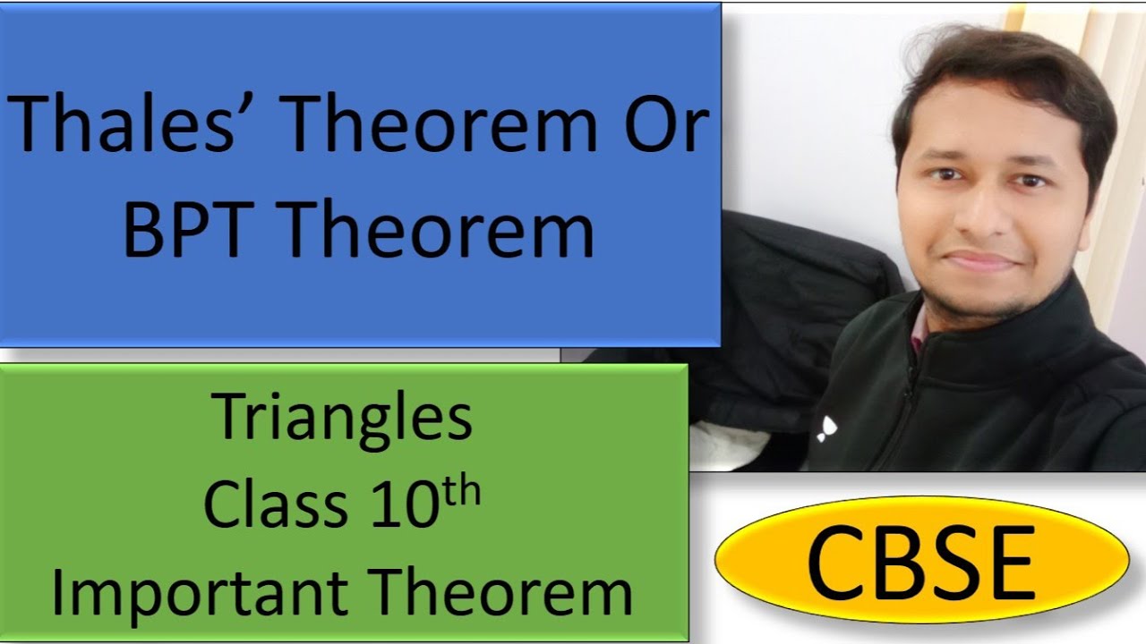 Class 10 Thales theorem or Basic proportionality theorem (BPT) I ...