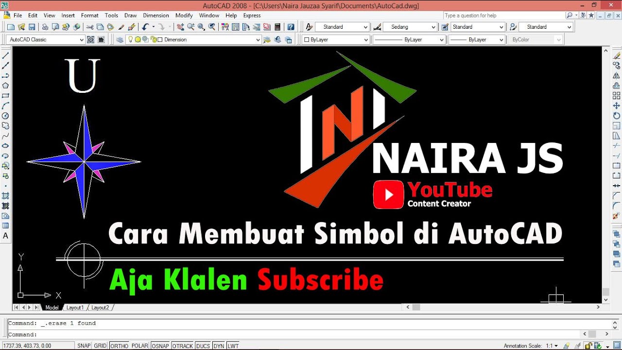 Cara Membuat Simbol di AutoCAD - YouTube