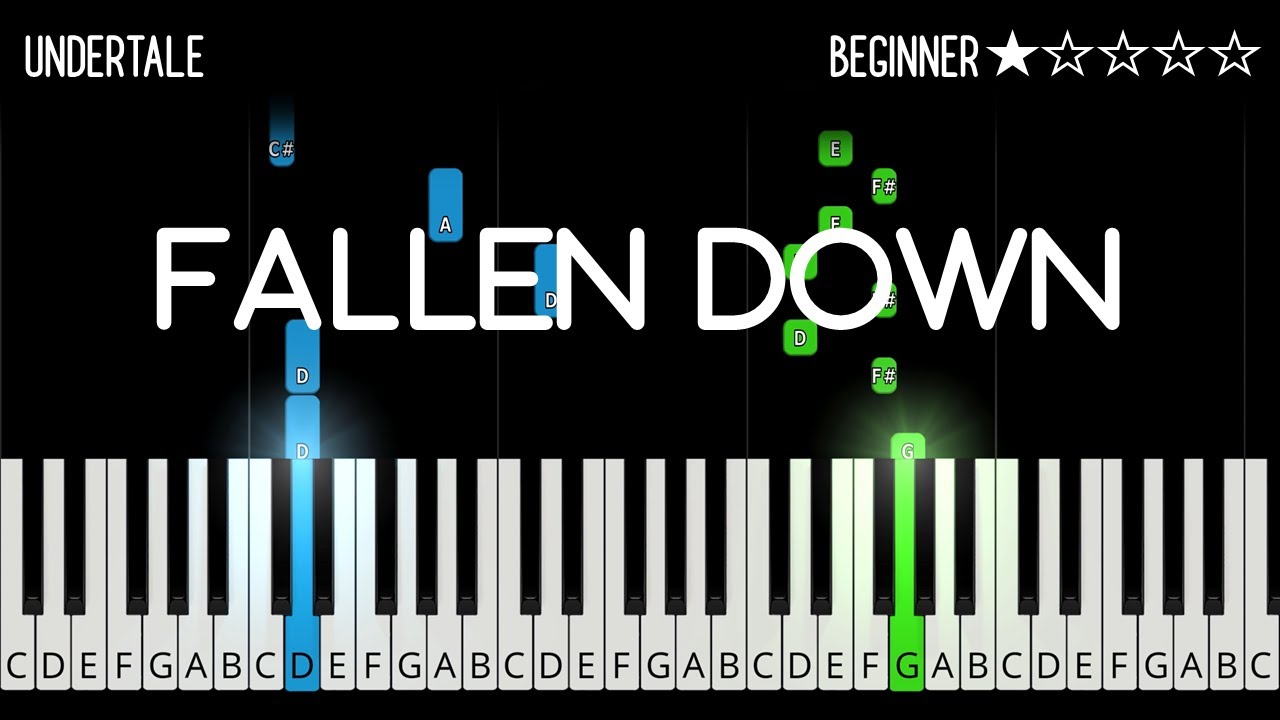Undertale - Fallen Down - EASY Piano Tutorial - YouTube