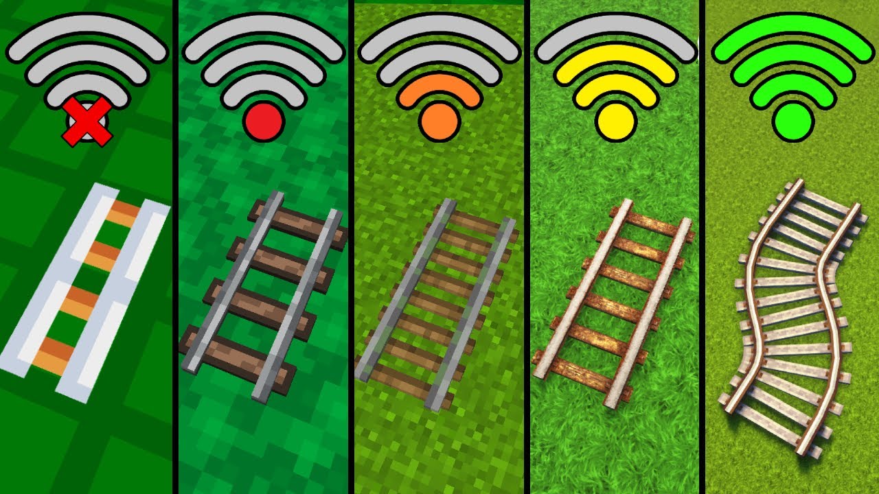 all rails with different Wi-Fi in Minecraft - YouTube