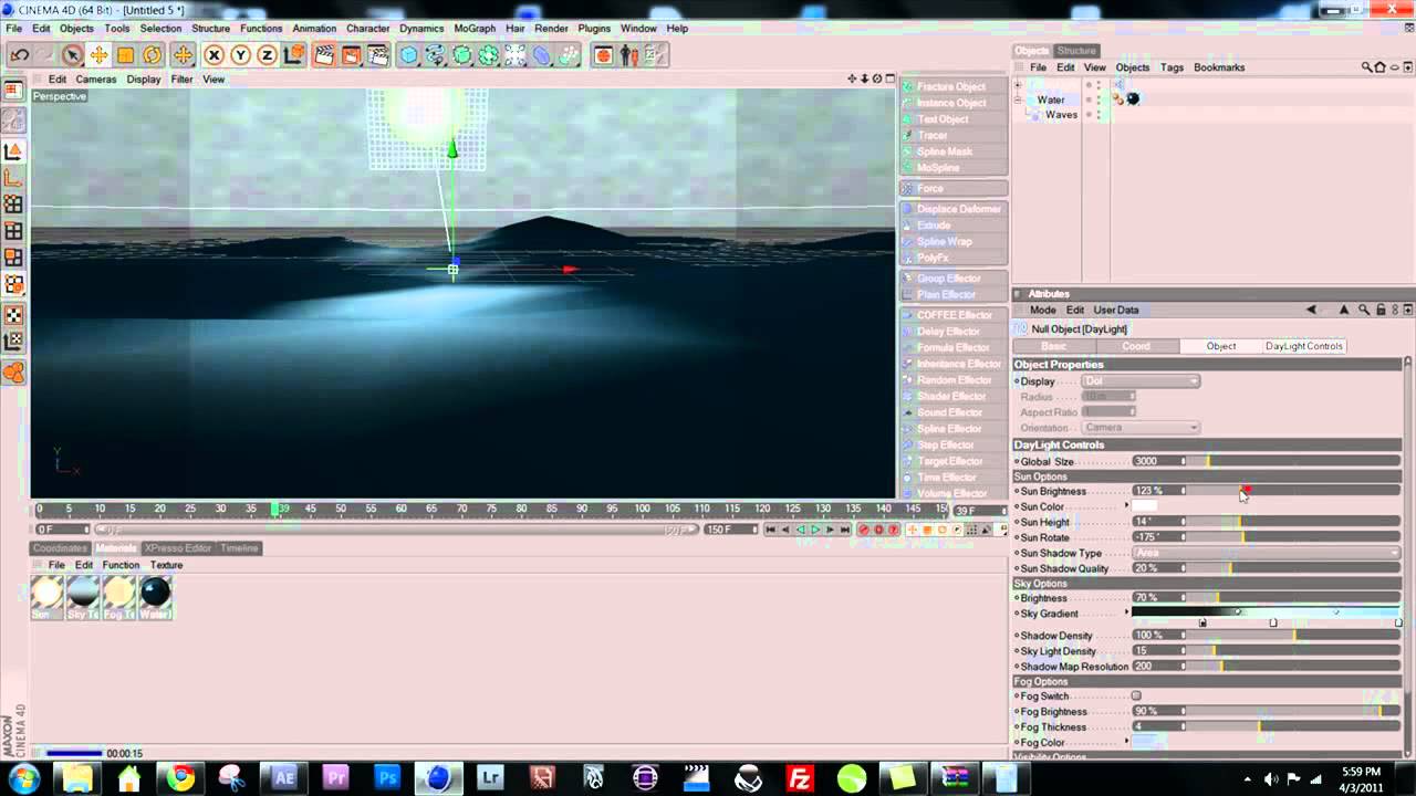 Part One: Water Tutorial using MoGraph - YouTube