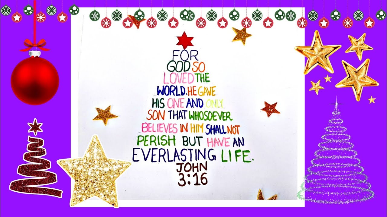 JOHN 3:16 । #CHRISTMAS ACTIVITY #DIY । SUNDAY SCHOOL #CHRISTMASTREE ...