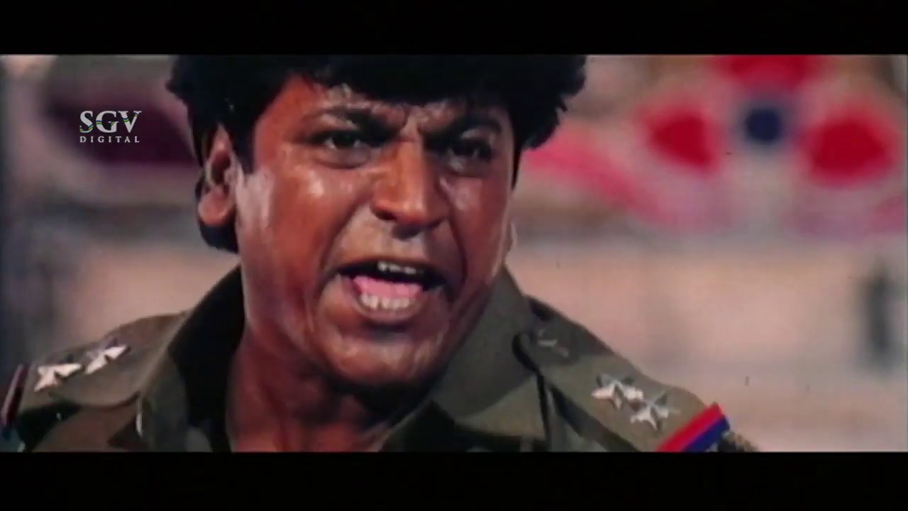Shivarajkumar Attacks on Police | Kote Prabhakar | Vishwa Kannada Movie ...