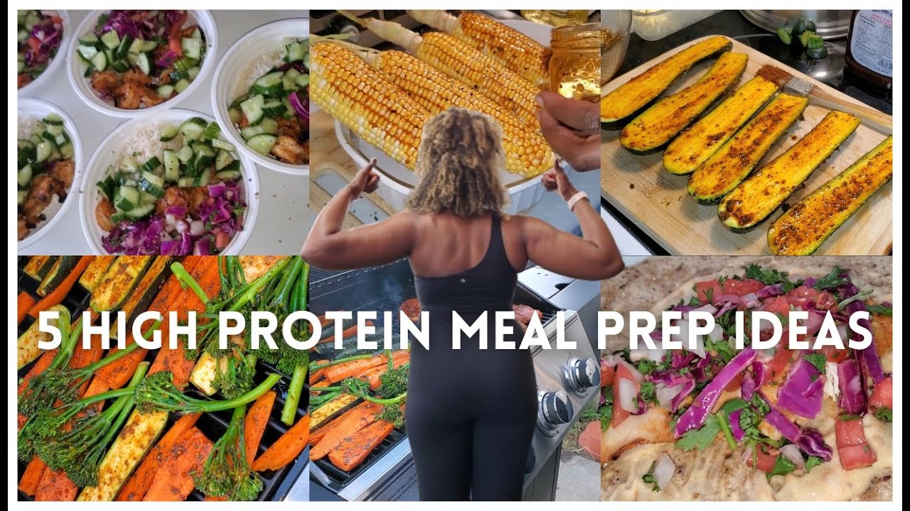 5 HIGH PROTEIN MEAL PREP IDEAS🌽*high protein meals to lose fat and ...