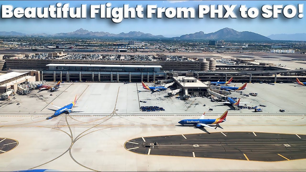 4K| Beautiful Flight From PHX to SFO! Also See Skunkworks! - YouTube
