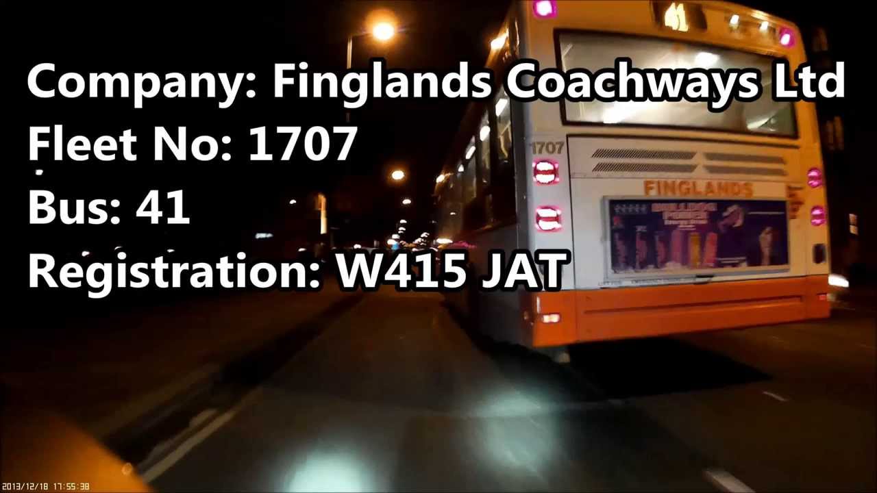 Finglands Coachways Ltd 1707 42 W415 JAT Close Pass in High Winds ...