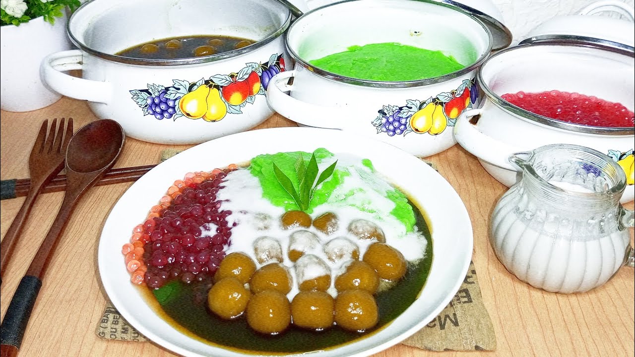BUBUR CANDIL, SUMSUM PANDAN, MUTIARA | BUBUR SRINTIL | JAJANAN ...