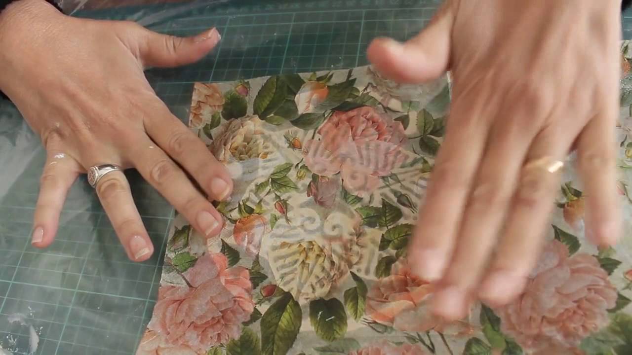 Cómo decorar un mandala con decoupage de servilletas - YouTube
