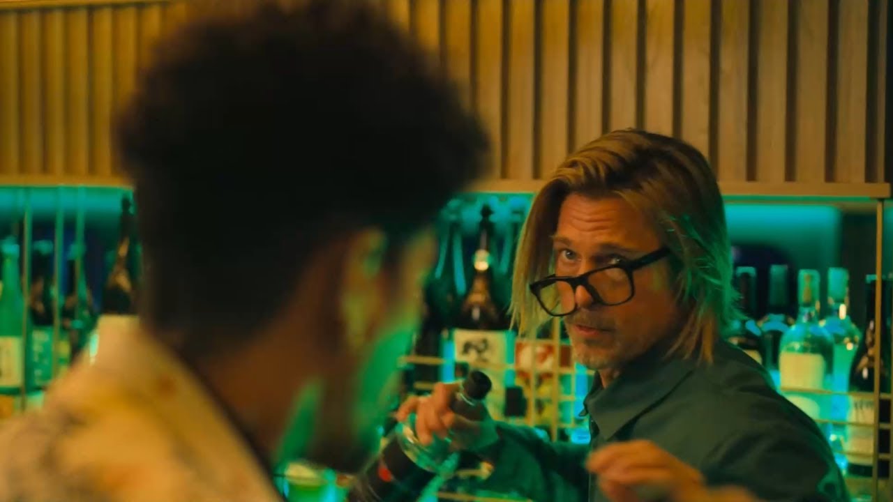 Bullet Train Scene | Brad Pitt VS The Wolf - YouTube