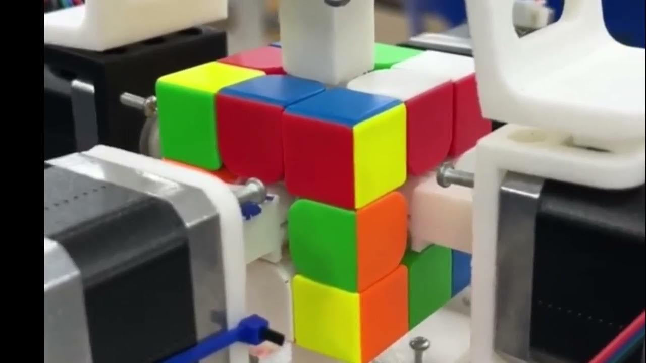 Rubik Solver 21 Move Run #arduino #esp32 #rubikscube - YouTube