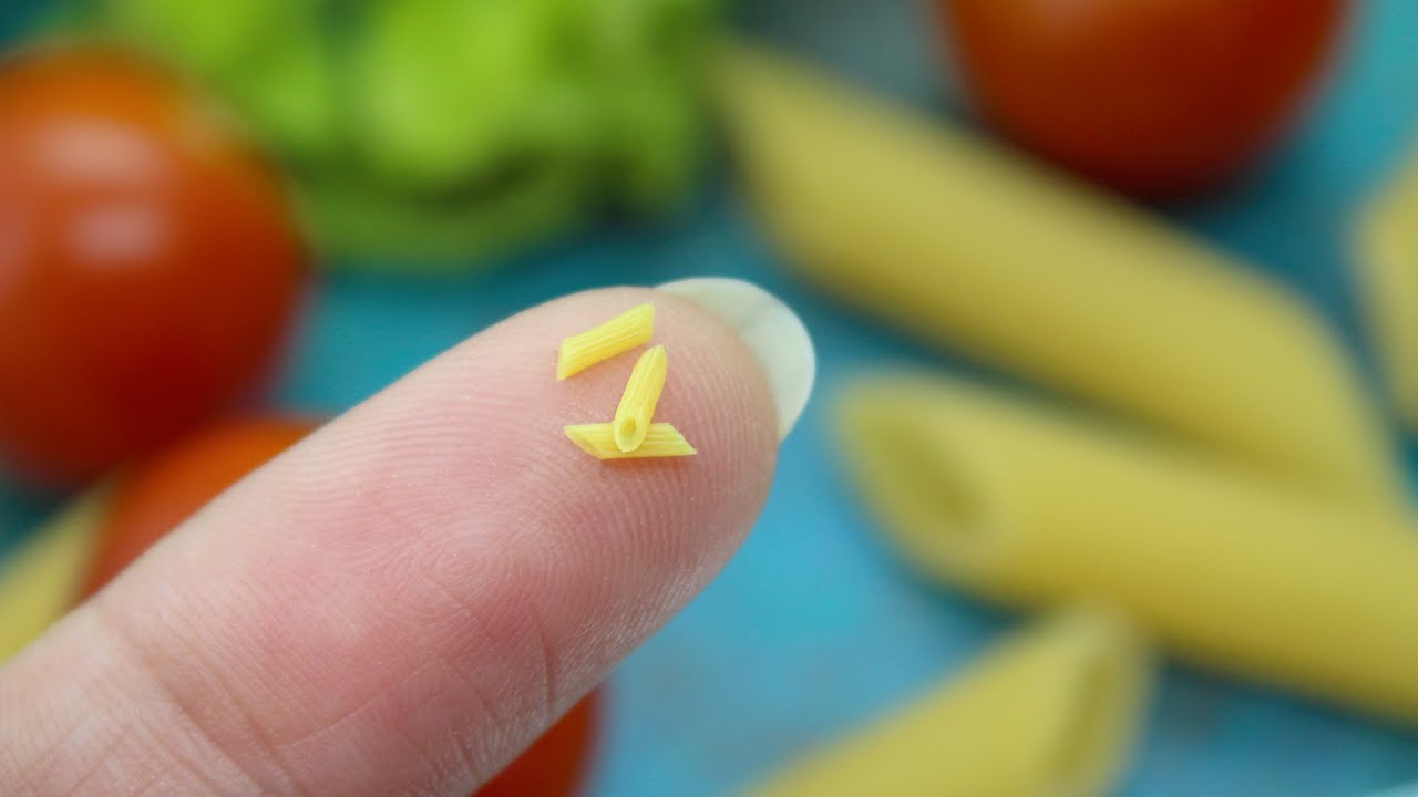 Miniature polymer clay penne pasta | Polymer clay tutorial | Dollhouse ...