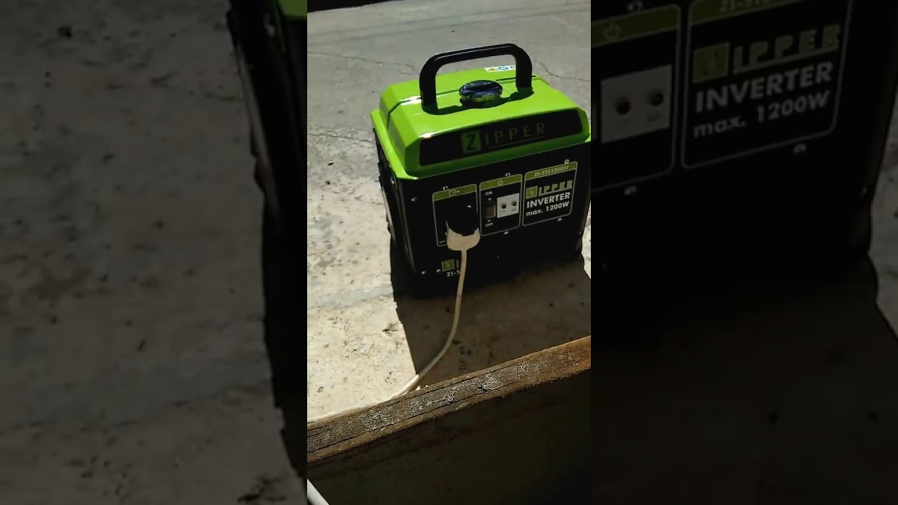 Zipper ZI 1200 IV 4-stroke inverter generator: testing at full load ...
