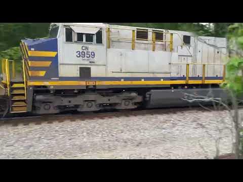 CN ES44AC 3959 (ex-CITX) trails 3rd on NS 196 - YouTube