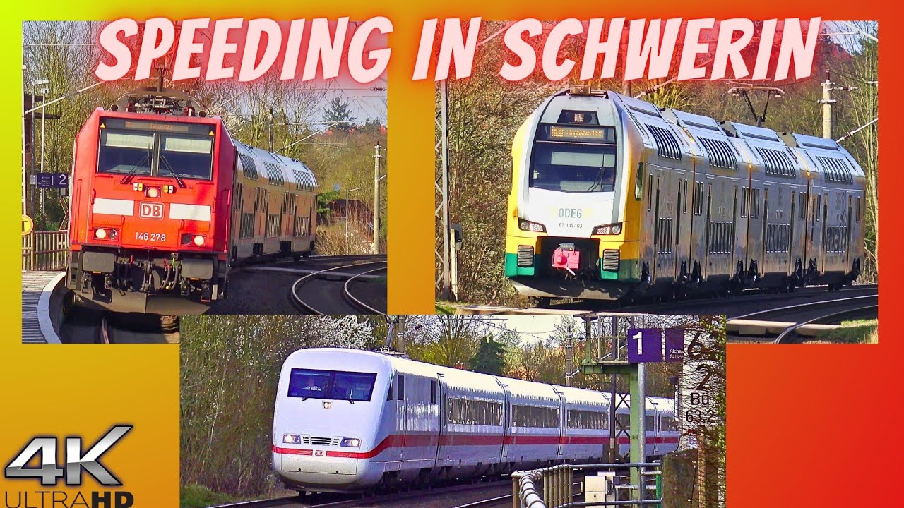 Speeding Trains in Schwerin | Germany #railway #trainspotting #trenuri ...